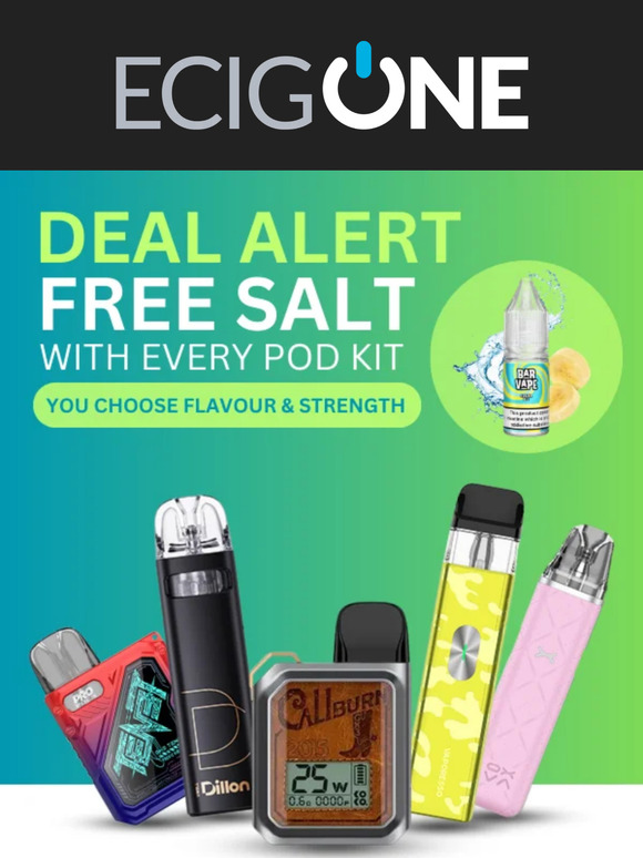 Ecig One: 😱FREE SALT WITH EVERY POD KIT!! | Milled
