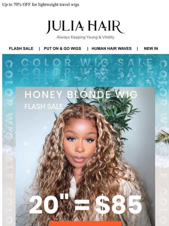 Julia Hair: How I Bought 20-inch honey blonde wig for only $85? | Milled