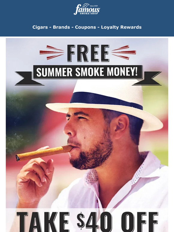 Famous Smoke Shop: $40 off your order - promo code inside! | Milled