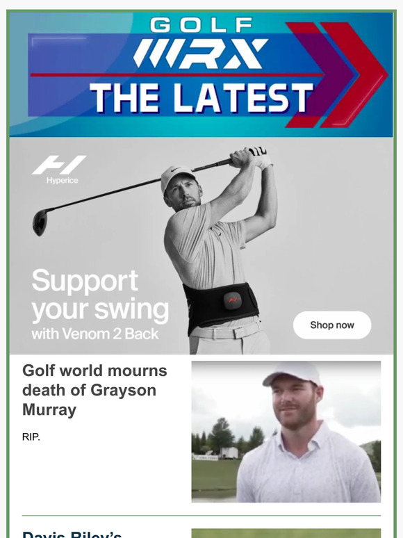 Ishikawa: Golf world pays tribute to Grayson Murray | Riley's winning ...