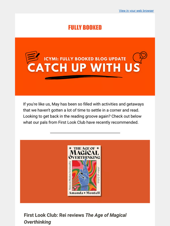 Fully Booked: Book Reviews You Might Have Missed | Milled