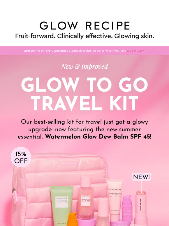 Glow Recipe: Now boarding: new kits ️ 🧳 | Milled