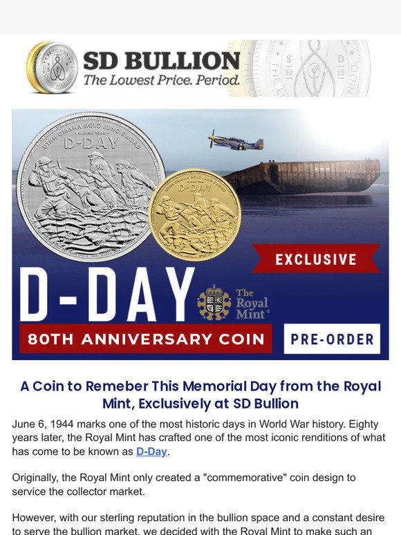 SD Bullion: 🪖SD EXCLUSIVE - 2024 D-Day Coins from The Royal Mint | Milled