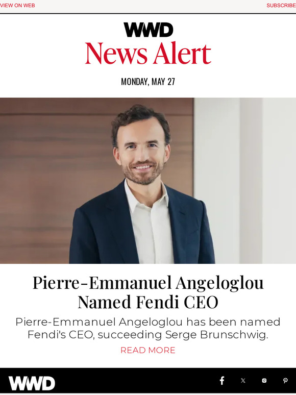 Women's Wear Daily: Pierre-Emmanuel Angeloglou Named Fendi CEO | Milled