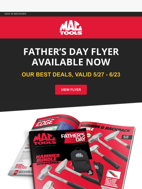 Mac Tools: Mac Tools Father’s Day Flyer Out Now! | Milled
