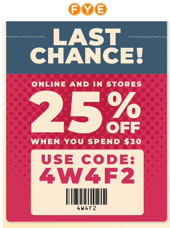 FYE: Happy Memorial Day! LAST CHANCE FOR BIG SAVINGS! | Milled