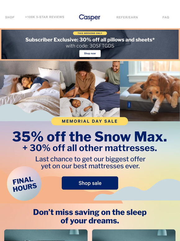 Casper Email Newsletters: Shop Sales, Discounts, and Coupon Codes