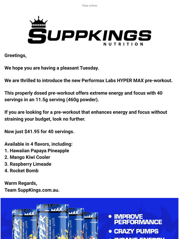 SuppKings: Experience Extreme Performance with HYPER MAX Pre-Workout! 🚀 ...