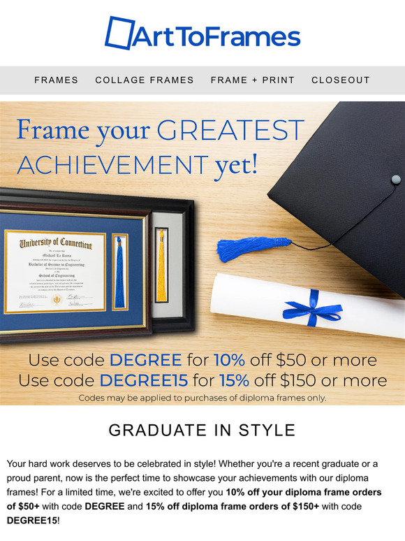 Art to Frames , Custom and Personalized framing: 🎓 Honor Your Hard Work ...