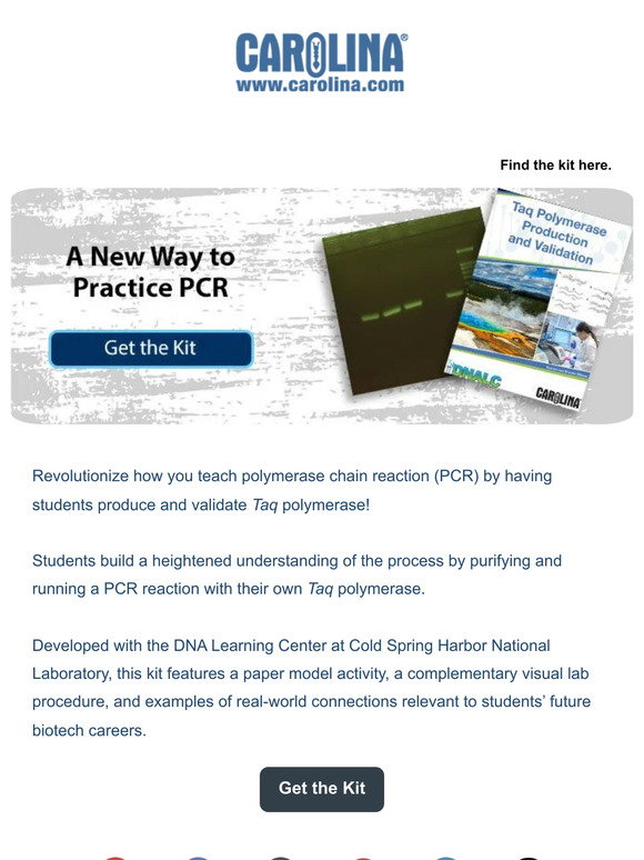 Carolina: Teaching PCR? This is the kit you won’t find anywhere else ...