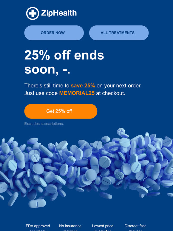 ZipHealth: Final call for 25% off 🚨 | Milled