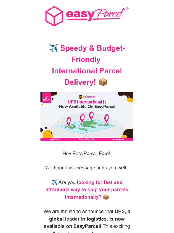 EasyParcel: 😍 UPS Is Now Available On EasyParcel ️📦 | Milled