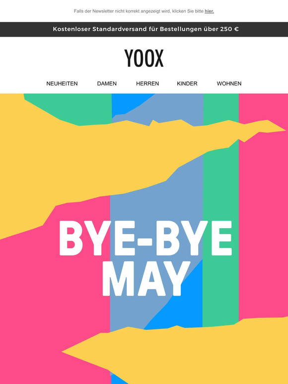 YOOX: BYE-BYE MAY! Unser Angebot für ein stilvolles Monatsfinale > Bis ...