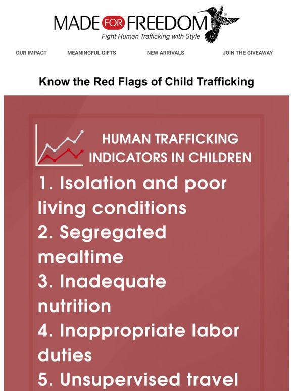 Made for Freedom: 🚩🚩🚩How To Spot A Victim Of Child Trafficking 👧👦 | Milled