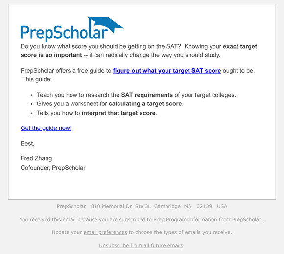 PrepScholar: Know your exact SAT score target? | Milled