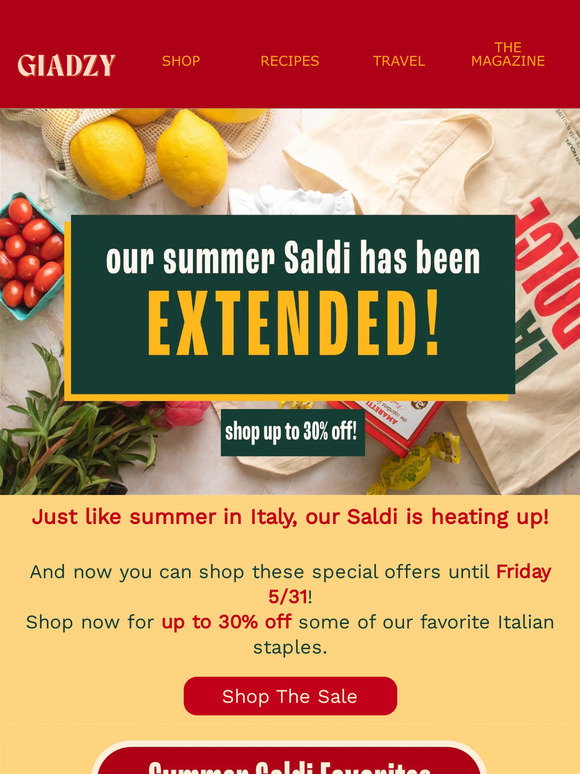 Giadzy: just like in Italy, our Saldi is heating up! | Milled