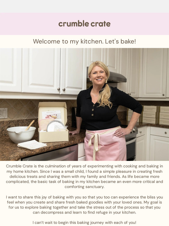 Crumble Crate: A warm welcome from Paula, our founder and CEO. | Milled