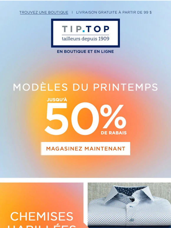 Tip Top Tailors: Ces rabais vont bientôt s'envoler! | Milled