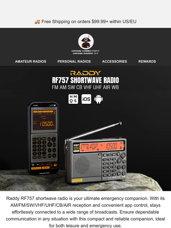 Radioddity: Introducing Raddy RF757 Multi-Band Shortwave Radio | Milled