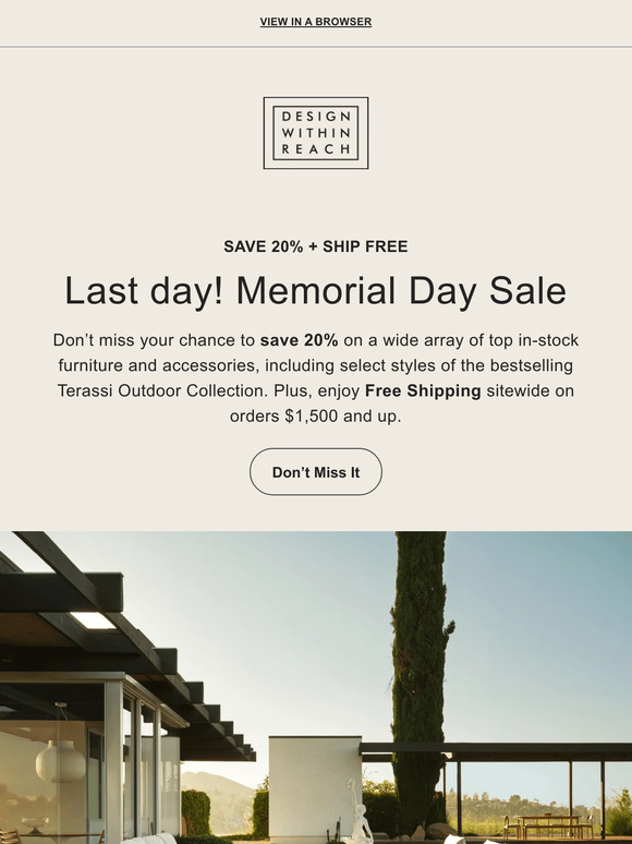 Design Within Reach Email Newsletters: Shop Sales, Discounts, and ...