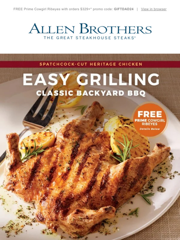 Allen Brothers: Easy Grilling Spatchcock-Cut Heritage Chicken | Milled