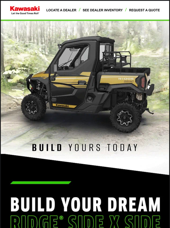 Kawasaki: Build your dream Kawasaki RIDGE today | Milled