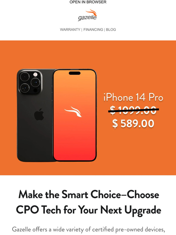 Gazelle: New tech for less? Now that's a smart idea! | Milled