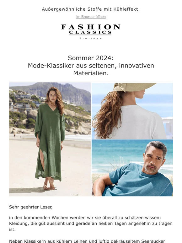 Pro-Idee: Sommer 2024: Mode-Klassiker aus seltenen, innovativen ...