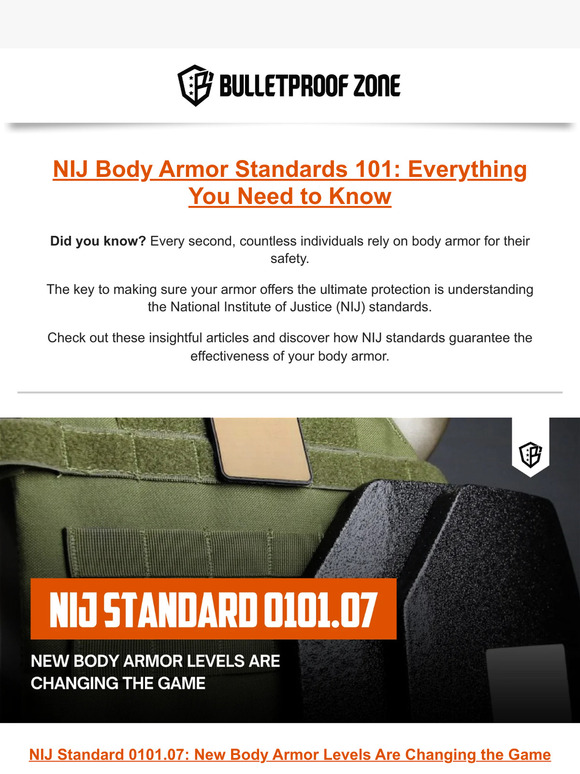 Bulletproof Zone: The new body armor protection standards are here ...
