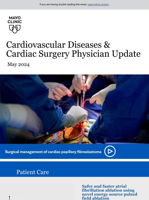 Mayo Clinic: Mayo Clinic Cardiovascular Physician Update - May 2024 ...
