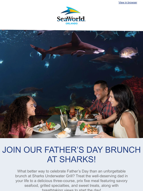 SeaWorld: Celebrate Dad With a Father’s Day Brunch at Sharks! | Milled