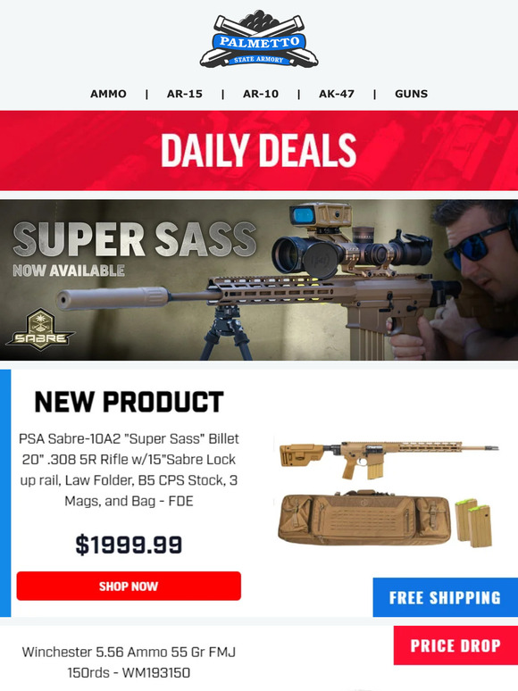 Palmetto State Armory: NEW Sabre Alert! | PSA Sabre-10A2 "Super Sass ...