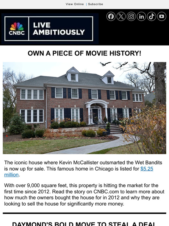 CNBC: "Home Alone" House Hits The Market | Milled