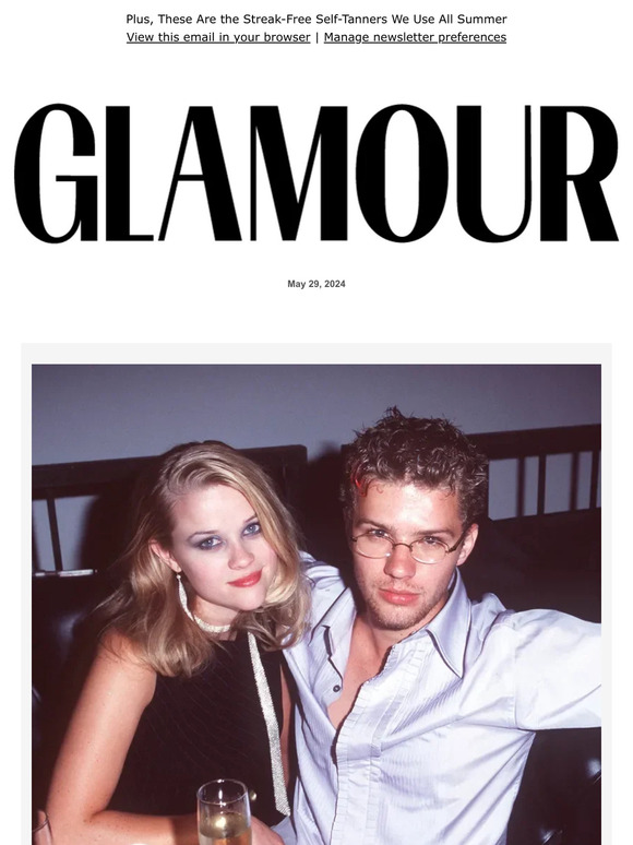 Glamour: Ryan Phillippe Posts a Flirty Throwback of His Ex-Wife, Reese ...