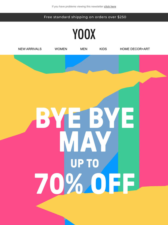 YOOX: Say goodbye to May with up to 70% OFF! | Milled