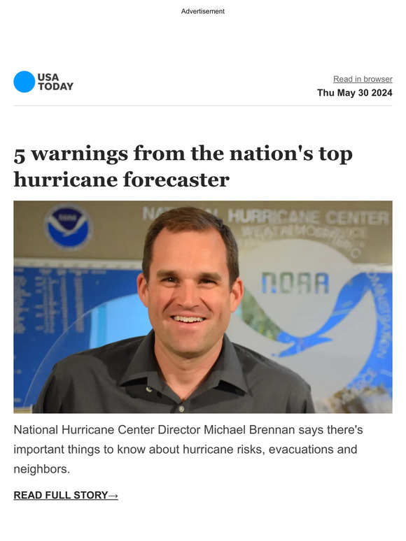 USA TODAY: Top Stories: An unusual hurricane season is looming. Here's ...