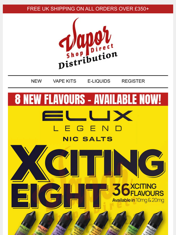 Vapor Shop Direct: 8 NEW ELUX LEGEND NIC SALT FLAVOURS⭐️ - Available ...