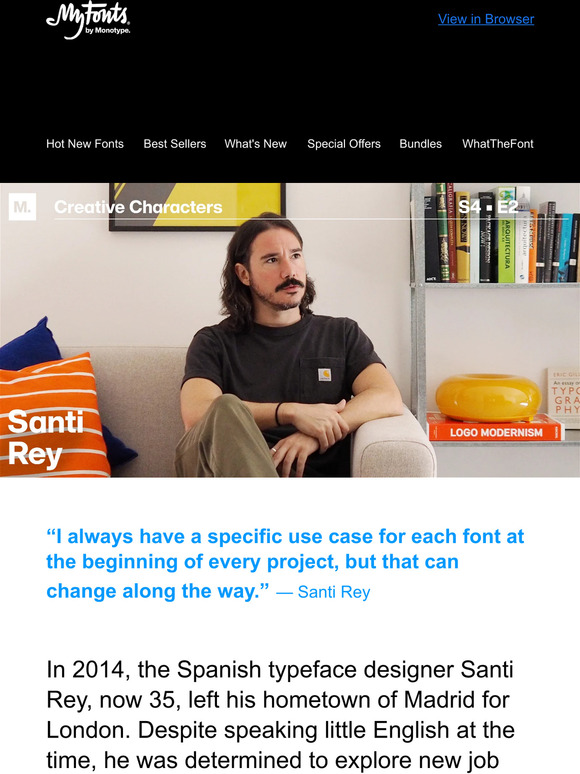 MyFonts: Inside the Studio: Creative Characters | Milled