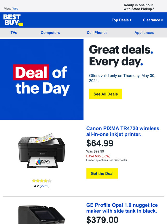 Best Buy: Today only: Save $35 on a Canon wireless all-in-one inkjet ...