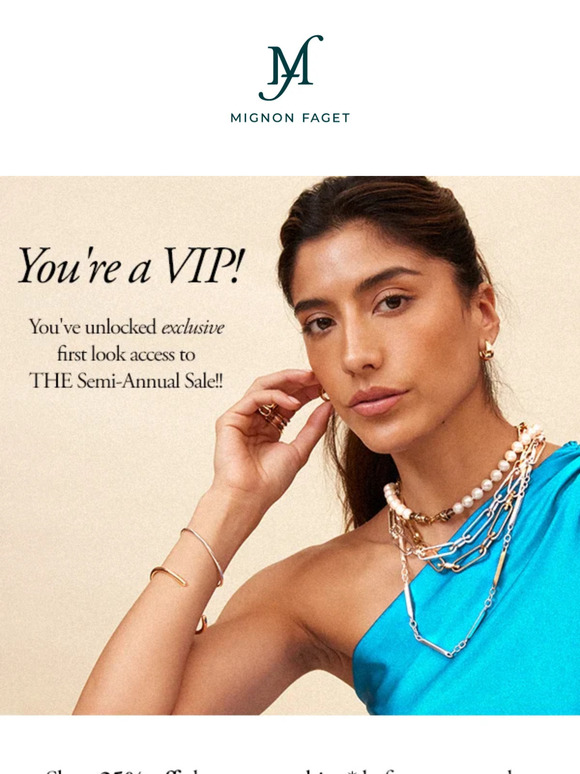 Mignon Faget: Early Access to our biggest SALE of the year starts NOW!! | Milled