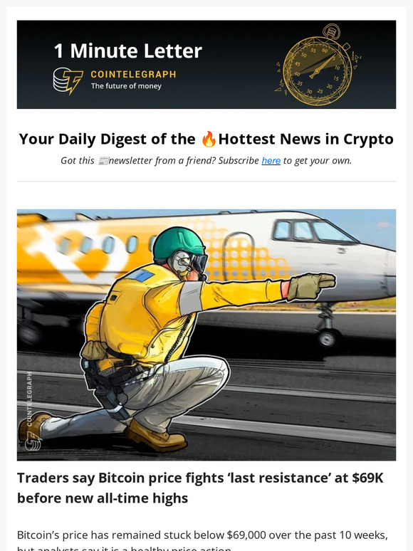 CoinTelegraph: Bitcoin🥊fights ‘last resistance’ before new highs ...