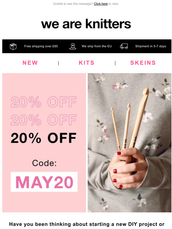 WE ARE KNITTERS: 20% OFF code expires today! ⏰ | Milled