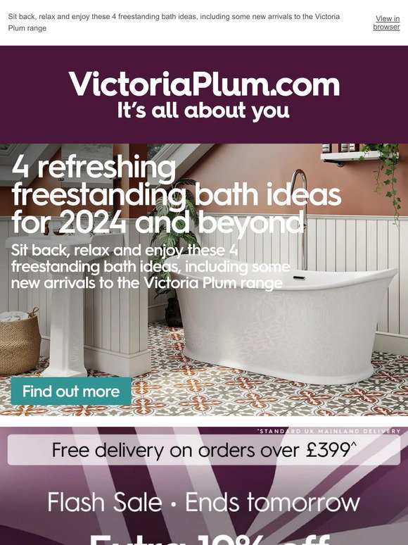 Victoria Plum: 4 refreshing freestanding bath ideas for 2024 and beyond ...