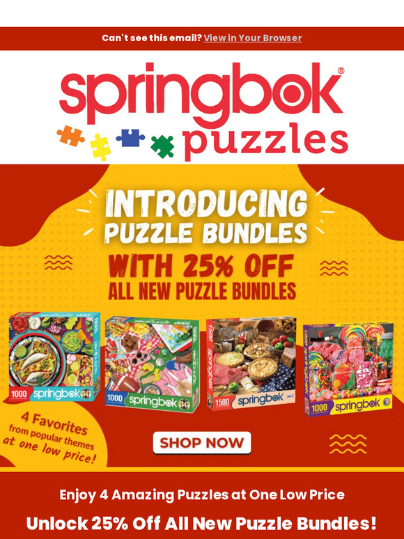 Springbok Puzzles: Unlock 25% Off New Springbok Puzzle Bundles! 🧩🎁 | Milled