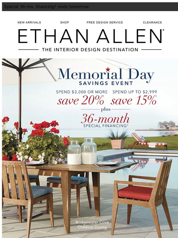 Ethan Allen: Memorial Day savings—48 hrs left | Milled