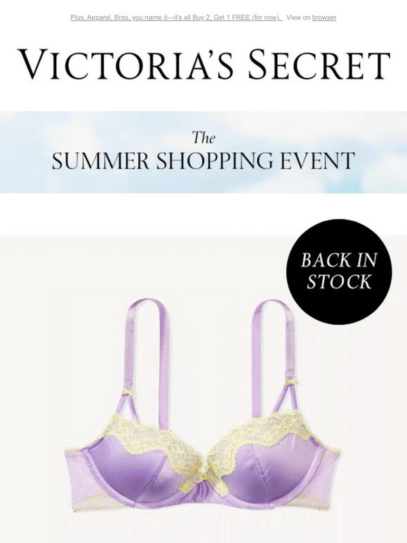 Victoria's Secret: Back In Stock: Tease Bras | Milled