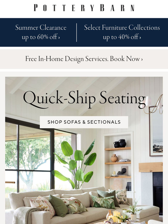 Pottery Barn Email Newsletters: Shop Sales, Discounts, and Coupon Codes