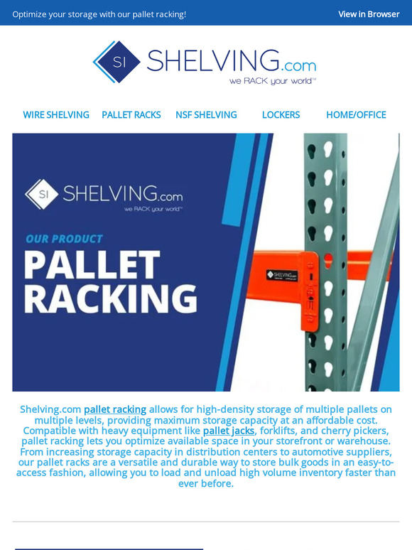 Shelving: Our Pallet Racking Provides Maximum Storage At An Affordable ...
