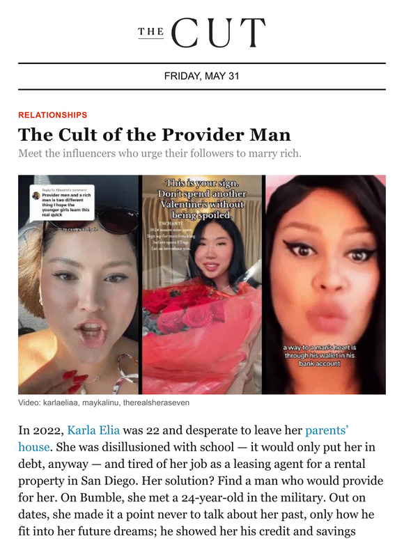 The Cut: The Cult of the Provider Man | Milled
