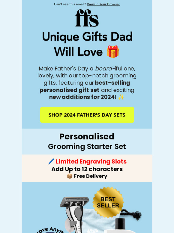 Friction Free Shaving: A gift he'll use all year... (With his name on ...